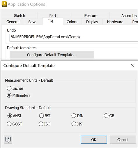 How To Define The Default Template Units In Inventor Inventor
