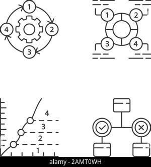 Design Phase Linear Icons Set Ideation Conceptualization Brainstorming Visualization