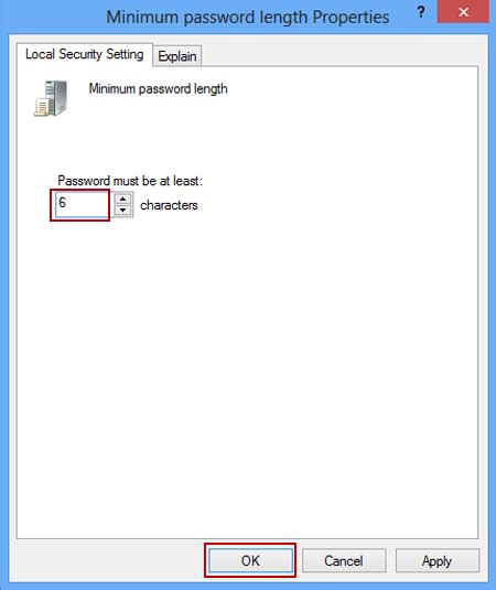 How To Set Minimum Password Length In Windows 881