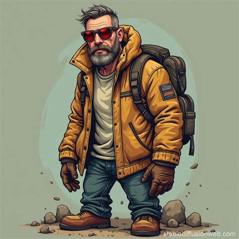 Dirty Cartoon Jacket Image Stable Diffusion Online