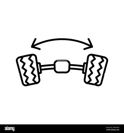 Wheel Alignment Icon Linear Logo Mark Set Collection In Black And White For Web Stock Vector