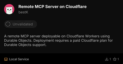 Remote Mcp Server On Cloudflare Mc · Lobehub