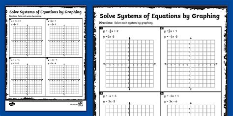 eighth grade solve systems of equations by graphing practice