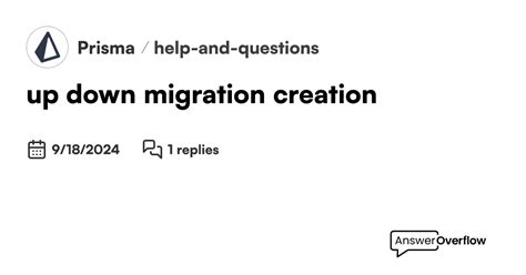 up down migration creation prisma