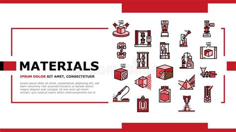 Material Construction Engineer Landing Header Vector Stock Vector