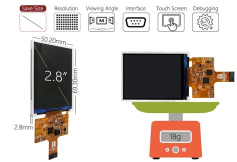 Inch X HMI Intelligent Smart UART SPI Touch IPS TFT LCD Display
