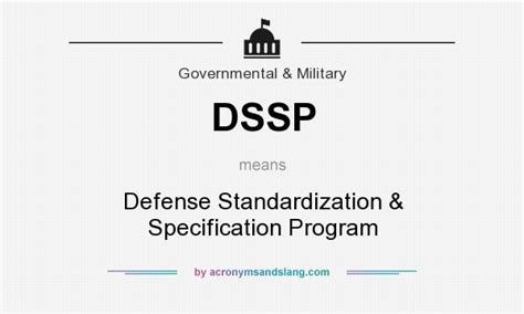 DSSP Defense Standardization Specification Program In Governmental Military By