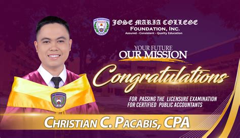 Jmarian Among 2 740 Passers In September October 2023 Cpa Board Exam