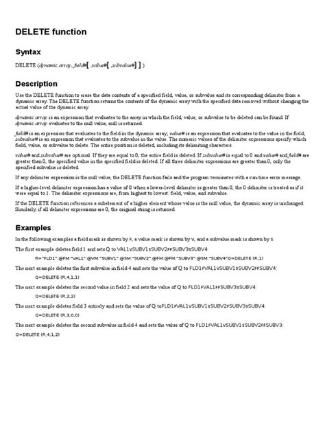 Delete Function Download Free Pdf Notation Computer Engineering