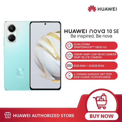 Huawei Nova 10 Se Smartphone 8gb Ram 256gb Rom 108mp High Res Portrait Camera 66w Super Shopee