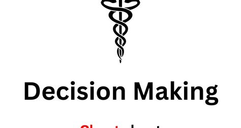 Decision Making Cheat Sheet Medx