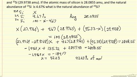 Percent Abundance Worksheet