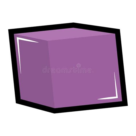 Purple Cube In Perspective Vector Stock Vector Illustration Of Math Graphic 381463634