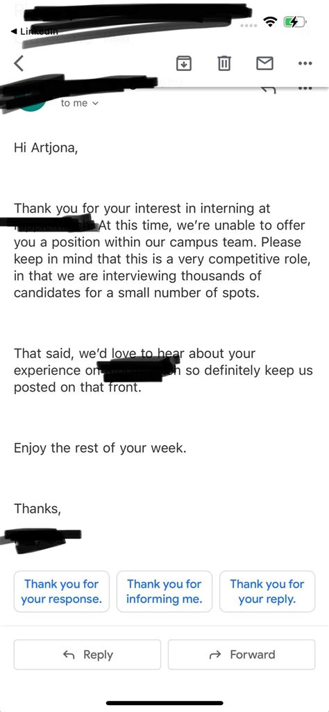 internship rejection help experience resumehelp artjona adeoye