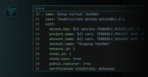 Github Action For The Ci Setup On Virtual Testnets