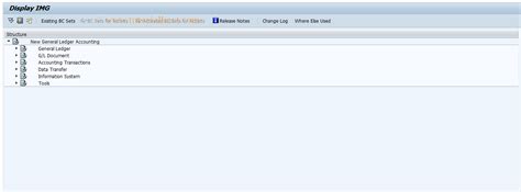 GLFLEXIMG SAP Tcode Flexible G L Customizing