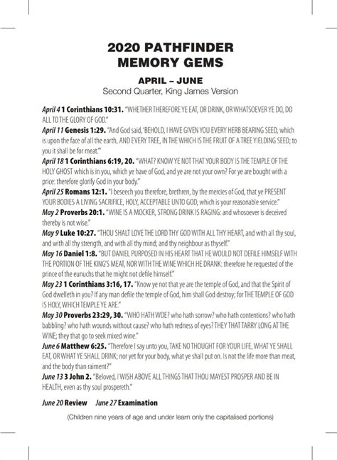 2020 Pathfinder Memory Gems Please Share It Far And Wide May God Continues To Guide Us Into