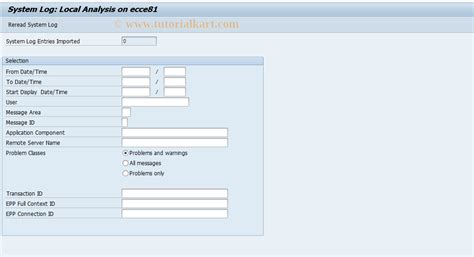 Sm21e2e Sap Tcode Syslog Analysis Using E2e