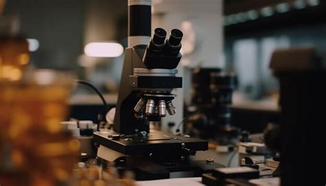 Premium Ai Image Scientist Analyzing Medical Samples With Microscope In Laboratory For