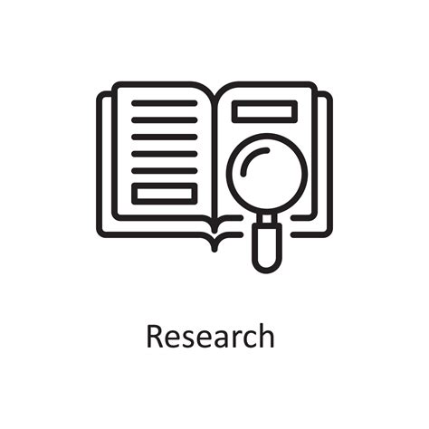 Research Vector Outline Icon Design Illustration Design And