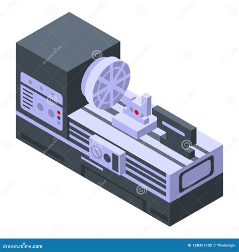 Lathe Equipment Icon Isometric Style Stock Vector Illustration Of