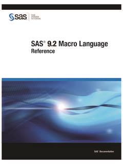 SAS 9 2 Macro Language Reference Sas 9 2 Macro Language Reference Pdf PDF4PRO