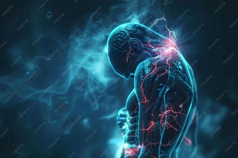 Ilustración De Una Persona Con El Estómago Resaltado Que Muestra