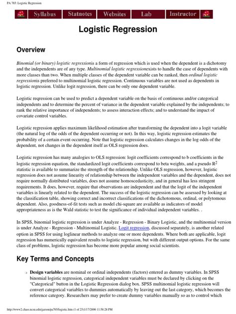 Logistic Regression Tutorial Pdf Logistic Regression Regression Analysis