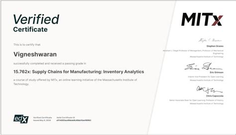 completion of supply chain for manufacturing systems vigneshwaran