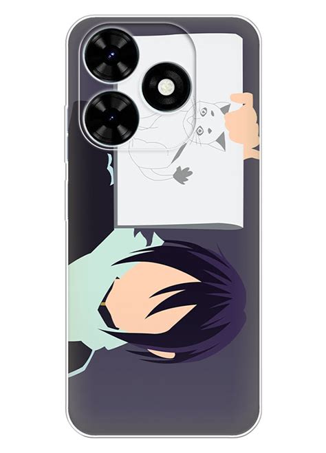 Tecno Spark 20c чехол Бездомный Бог Норагами Stray God Noragami Ято нарисовал кота вектор арт