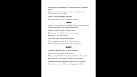 c important questions c unit wise important questions oops