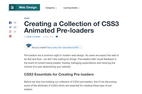 Creating A Collection Of Css3 Animated Pre Loaders Webdesign