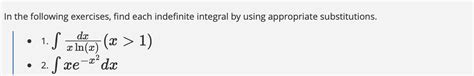 solved in the following exercises find each indefinite