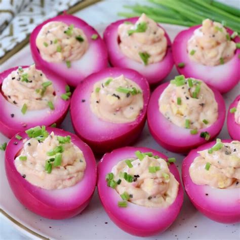 Beet Deviled Eggs Recipe