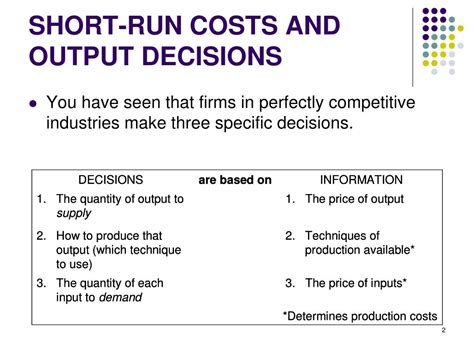PPT Short Run Costs And Output Decisions PowerPoint Presentation Free Download ID