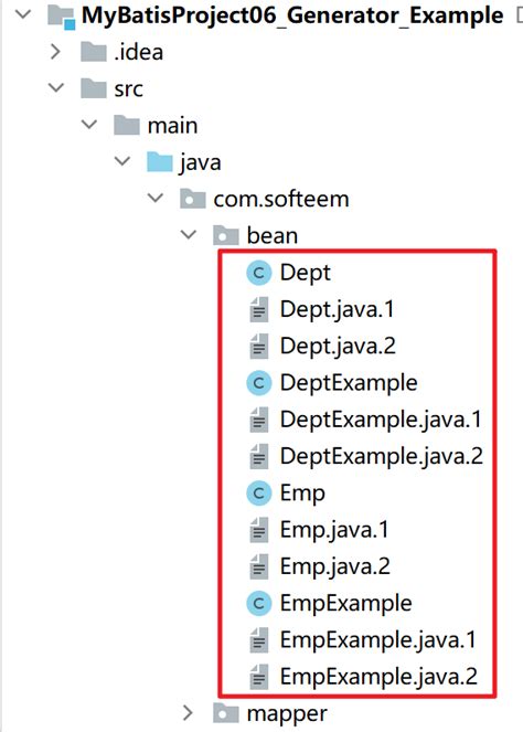 Mybatis的逆向工程的创建，generator插件的使用和可能出现的一些问题，生成的实体类多出java 1 Java 2这种拓展文件的