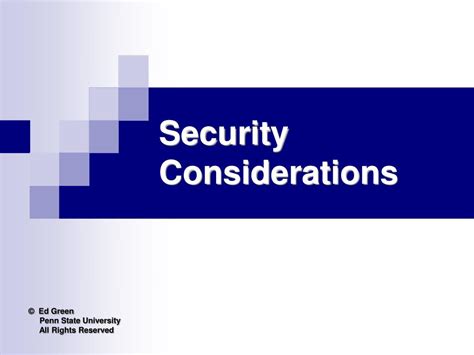 Ppt Comprehensive Security Considerations Guide Powerpoint