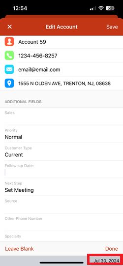 how to add create a follow up follow up date iphone badger maps