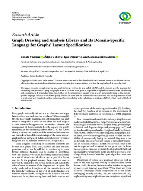 pdf graph drawing and analysis library and its domain specific