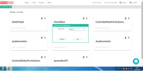 tutor dos nerds como utilizar o elemento button no android com thunkable app inventors