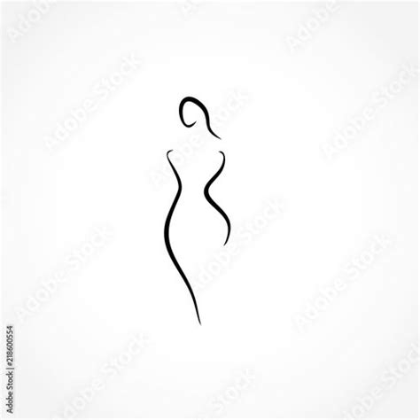 Woman Silhouette Icon Vector Woman Silhouette Tattoos Women