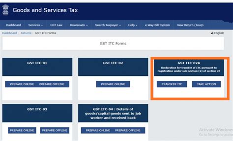 Now Registered Person Can Transfer The ITC Under GST In Case Of Obtaining Separate Registration