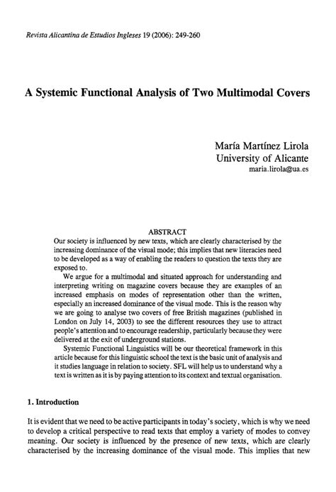 Pdf A Systemic Functional Analysis Of Two Multimodal Covers