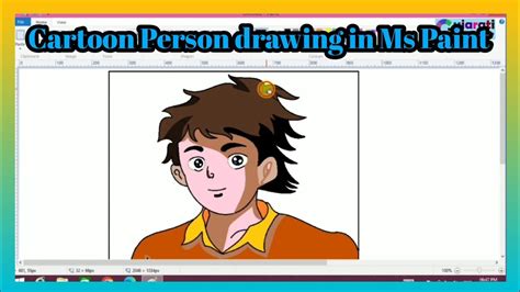 How To Draw A Cartoon Person In Ms Paint World Famous Drawing Artist By Kishor Baraiya YouTube