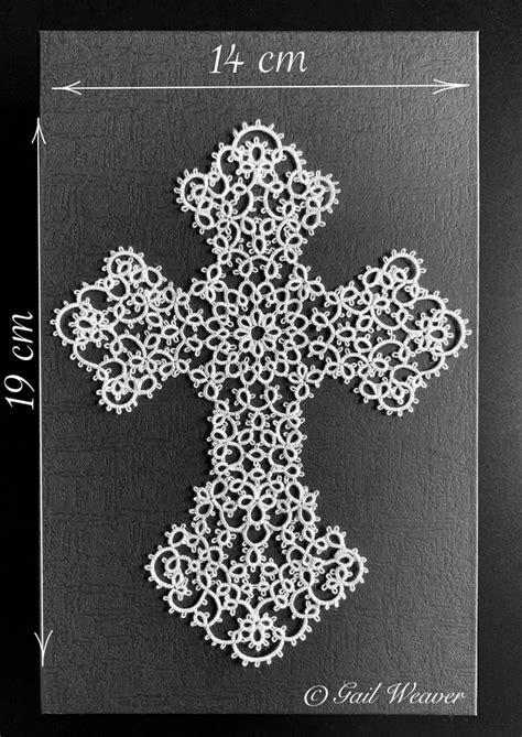 Pdf Shuttle Tatting Cross Pattern Etsy Tatting Patterns Free Needle Tatting Patterns