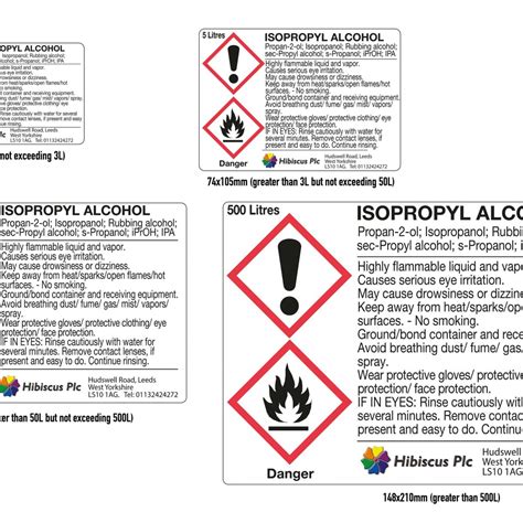 Isopropyl Alcohol Ghs Label