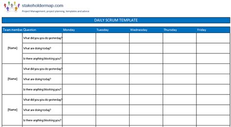 Daily Scrum Template FREE Download