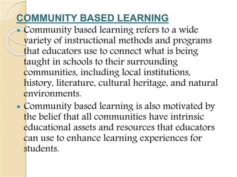 Community Based Learning Pptx