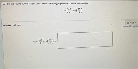 [answered] use the product to sum identities to rewrite the following