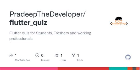 GitHub PradeepTheDeveloper Flutter Quiz Flutter Quiz For Students Freshers And Working